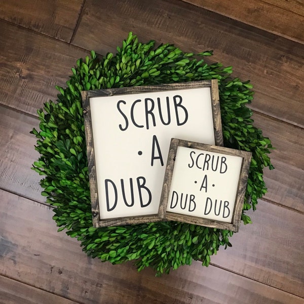 Scrub a Dub Dub Sign - Etsy