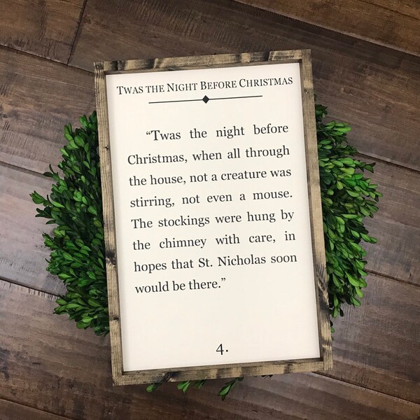 Twas the Night Before Christmas Sign - Etsy