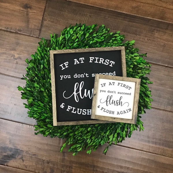 Flush Sign - Etsy