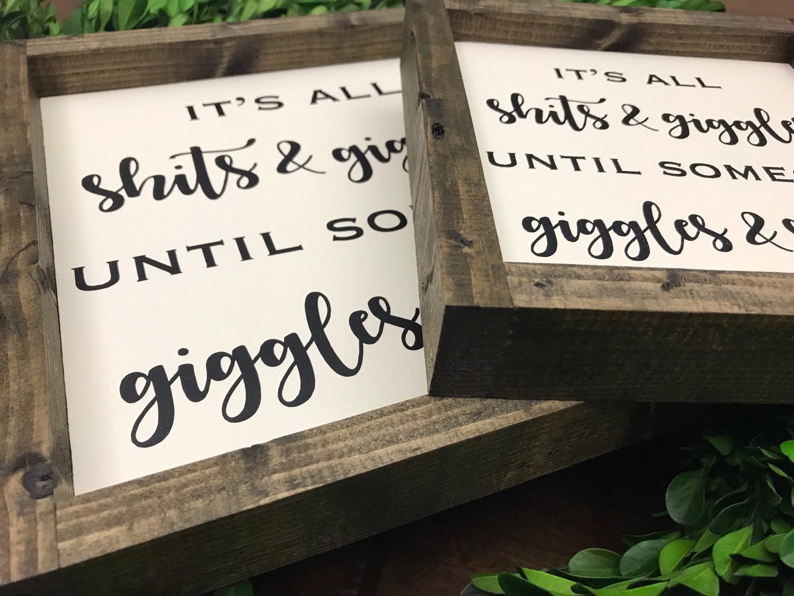 Shits and Giggles Sign Bathroom Wall Decor Until Someone | Etsy