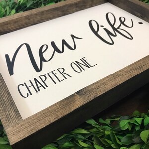 New Life Chapter One Sign New Beginnings Modern Farmhouse Boho Decor ...