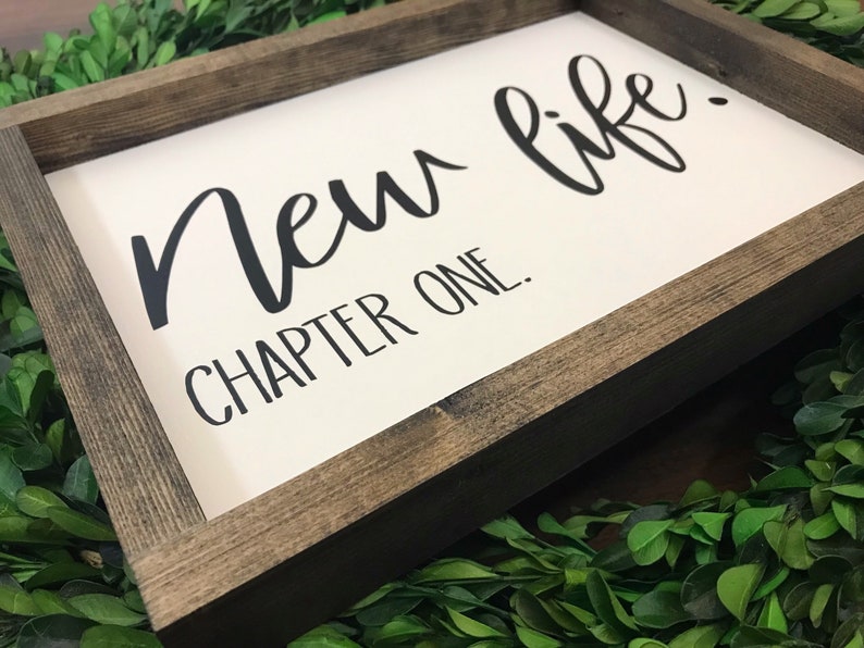 New Life Chapter One Sign New Beginnings Modern Farmhouse | Etsy