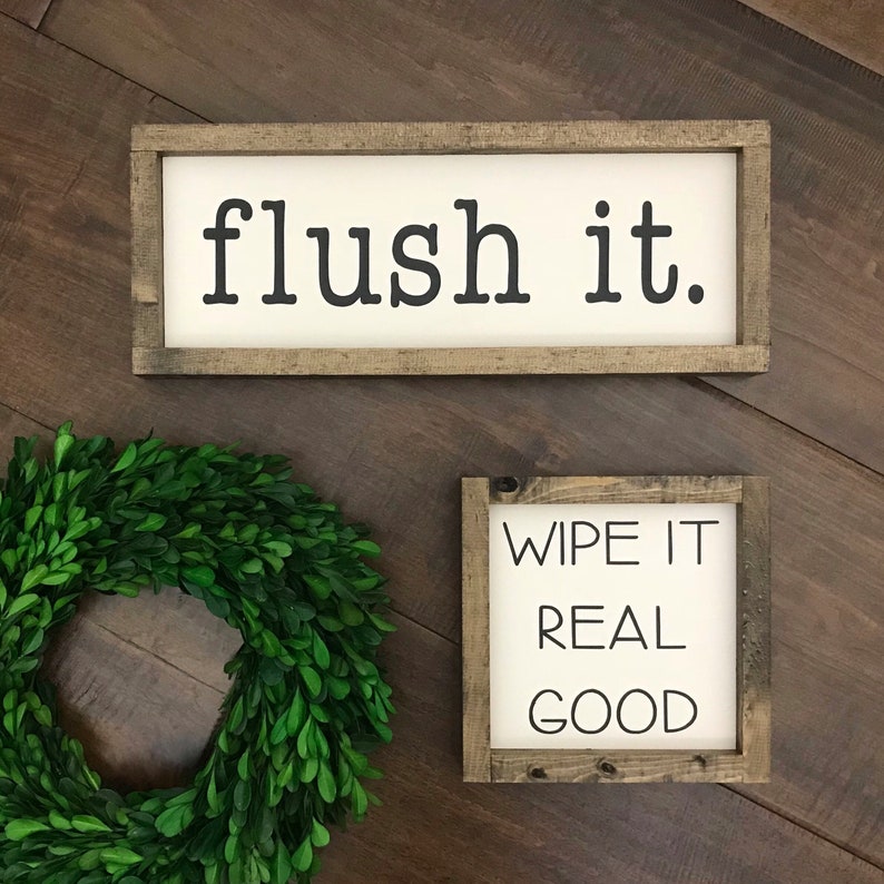 Wipe It Real Good Sign Bathroom Wall Decor Farmhouse - Etsy