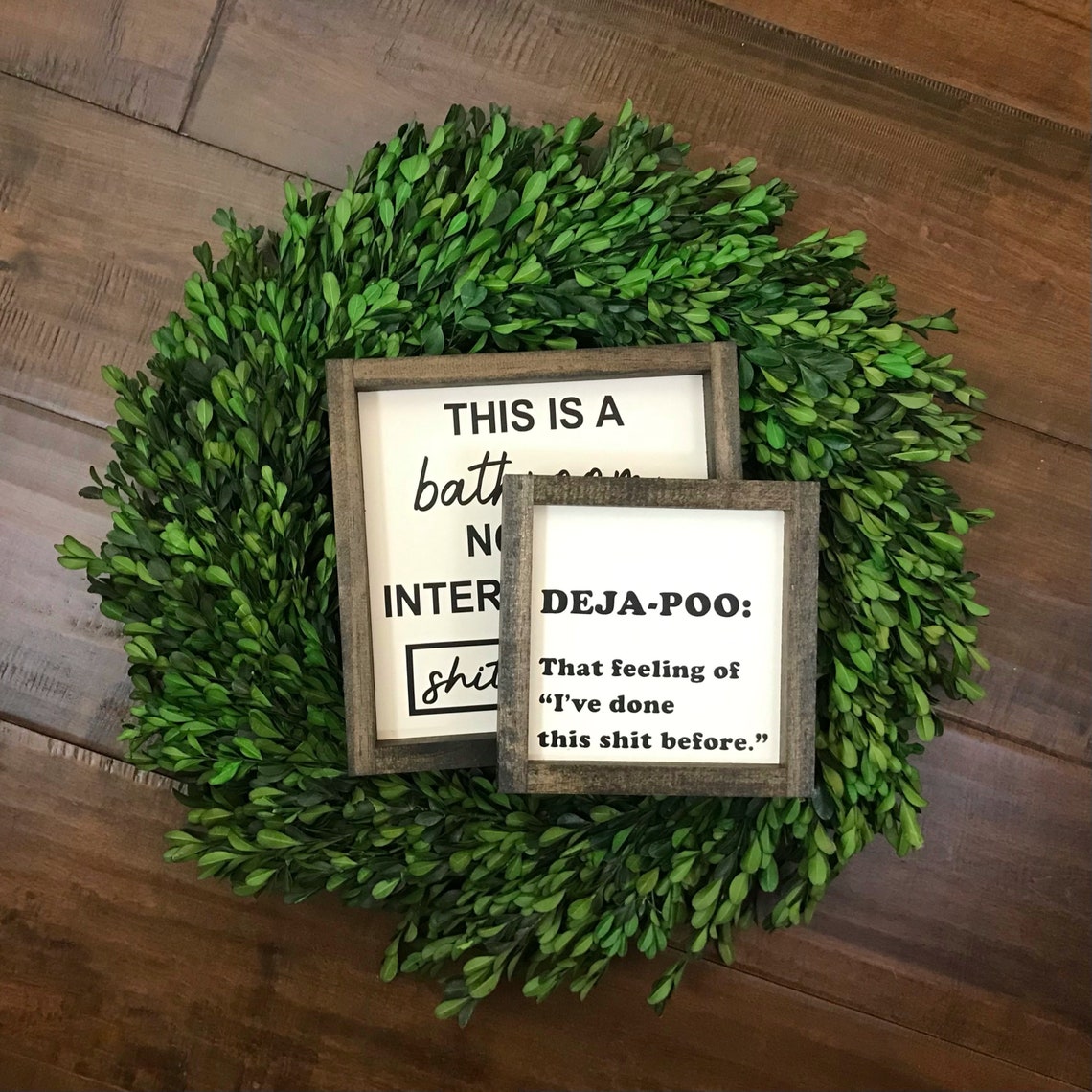 Deja Poo Sign Bathroom Wall Decor Farmhouse Bathroom - Etsy