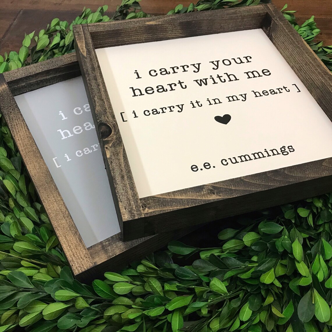 I Carry Your Heart With Me Sign E E Cummings Quote I Carry - Etsy
