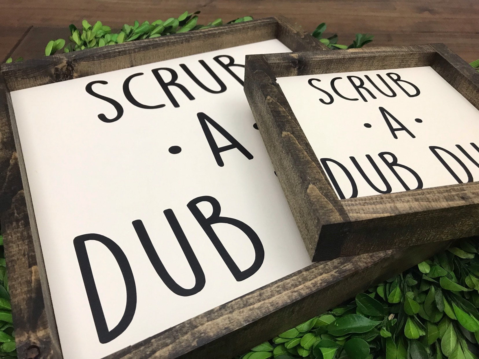 Scrub A Dub Dub Sign Bathroom Wall Decor Kids Bathroom - Etsy