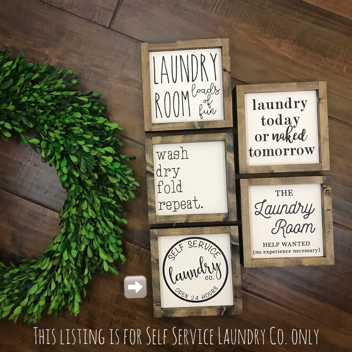 Self Service Laundry Sign Wood Sign Laundry Room Laundry - Etsy