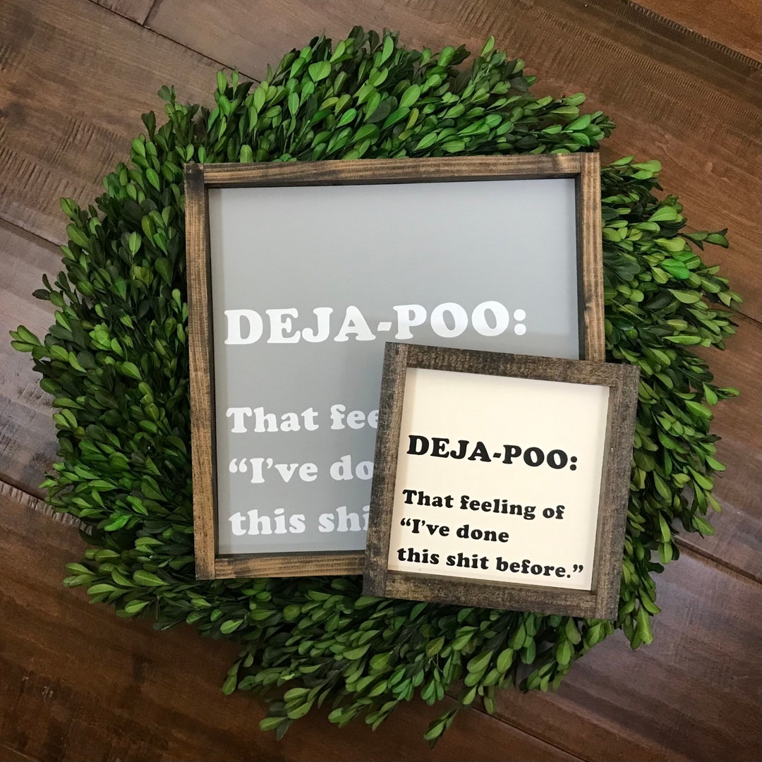 Deja Poo Sign Bathroom Wall Decor Farmhouse Bathroom Boho Decor Funny ...
