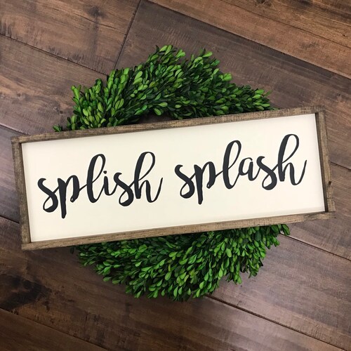 Splish Splash Bathroom Sign Bathroom Decor - Etsy