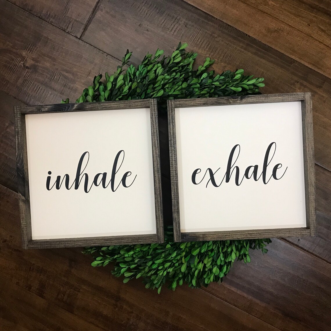 Inhale Exhale Sign Set of 2 Farmhouse Style Master Bedroom - Etsy