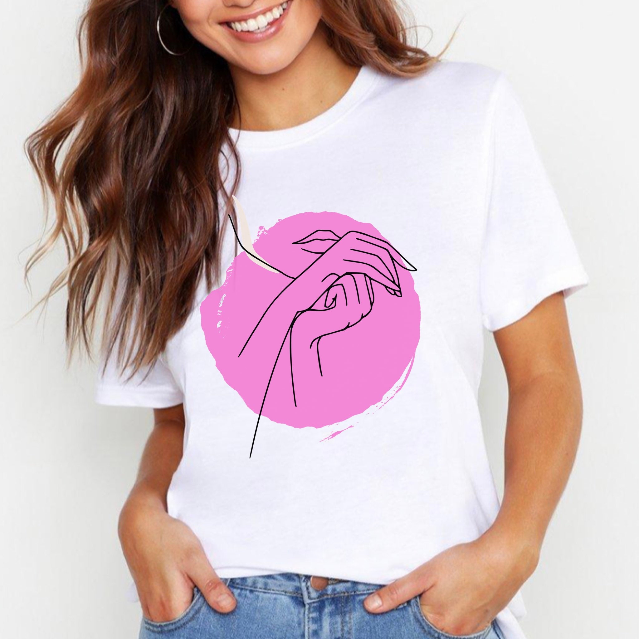 One Line Drawing Art, Women T-shirt, Beauty Tee, Minimalist Art ...