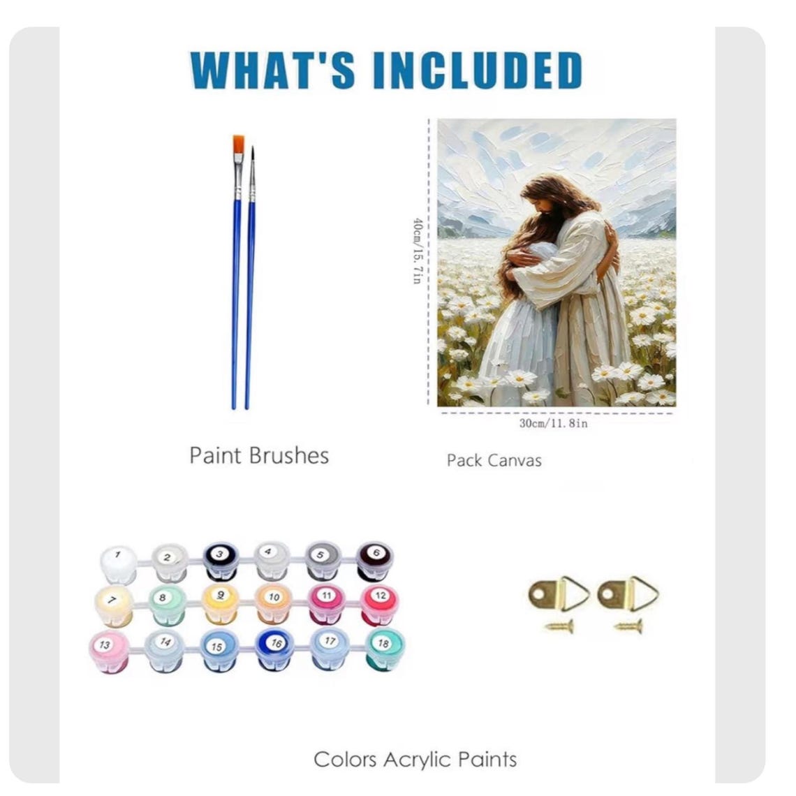 Jesus Embrace Paint by Numbers Kit: Christian Devotional Art, 16x20 ...