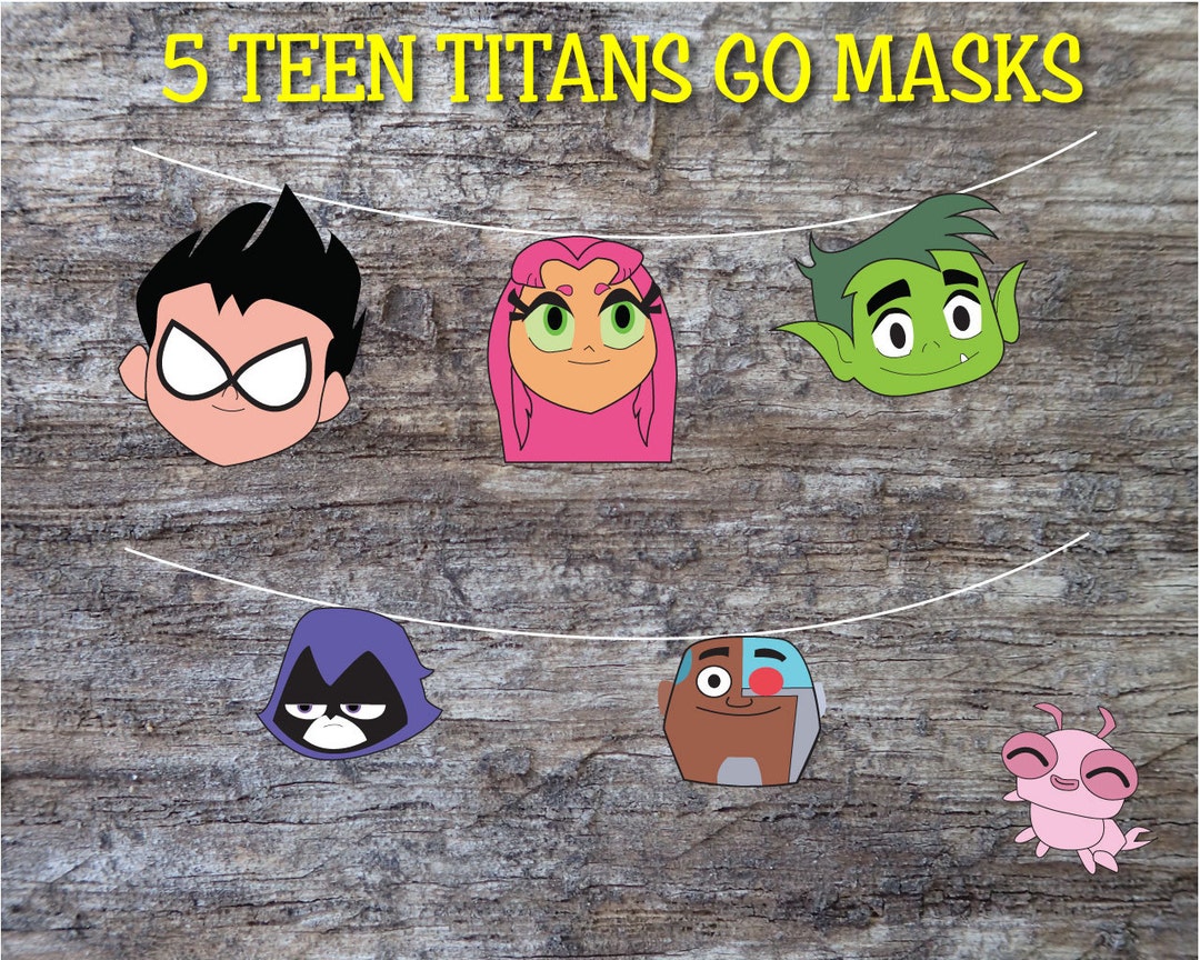 TTG Teen Titans Go Party Mask - Etsy