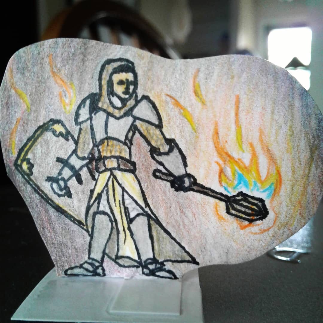 Hand Drawn Full Color 2D D&D Paper Miniatures - Etsy