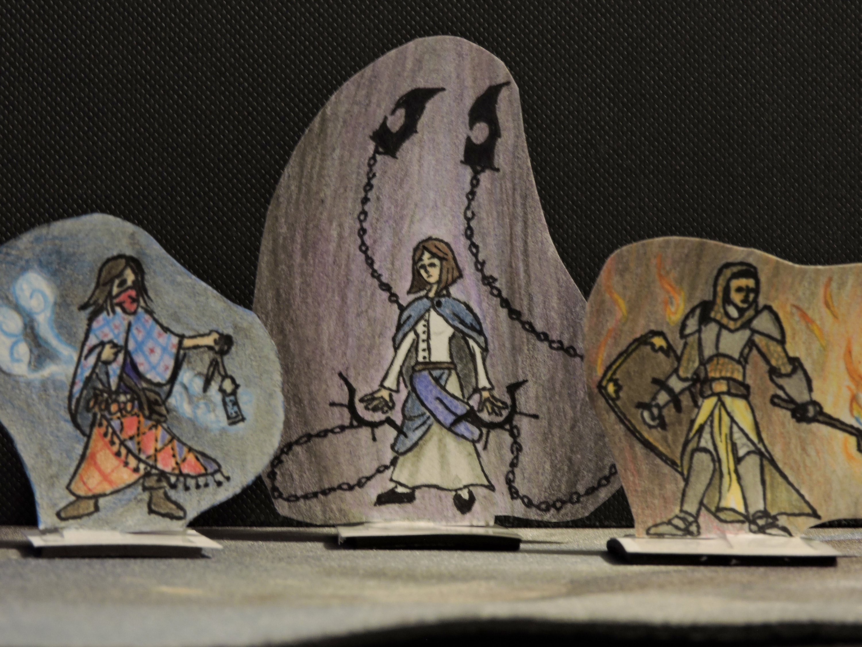 Hand Drawn Full Color 2D D&D Paper Miniatures - Etsy