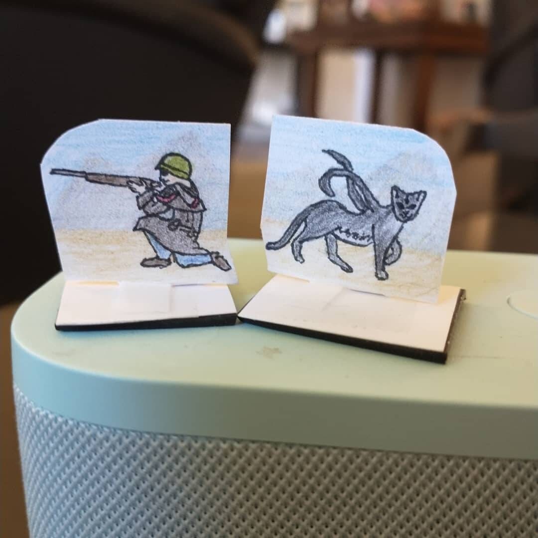 Hand Drawn Full Color 2D D&D Paper Miniatures - Etsy