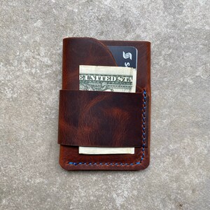Cash Strap Wallet/ Minimalist Wallet/ Custom Leather Wallet/ Groomsman ...