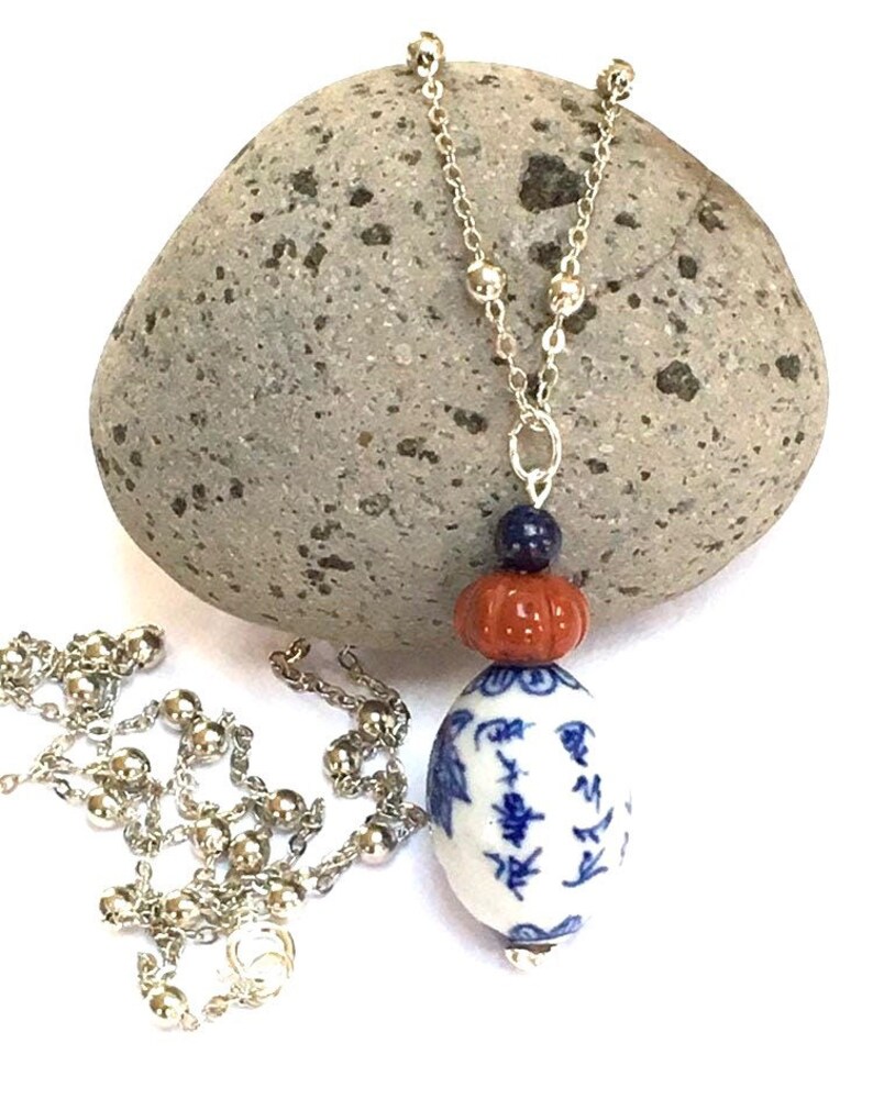Chinese Porcelain Pendant - Etsy