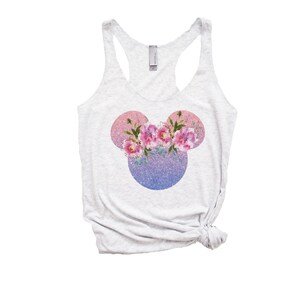 Disney Tank Top, Disney Tank Top for Women, Rose Gold Disney Tank Top ...