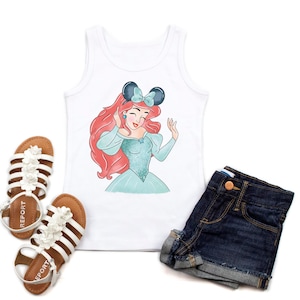 Princess Crop Tank Top, Princess Kids Tshirt, Womens Ariel Baby Tee ...