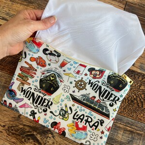 Disney Cruise Pouch, Disney Cruise Wonder Bag, Magic Cruise Makeup Bag ...