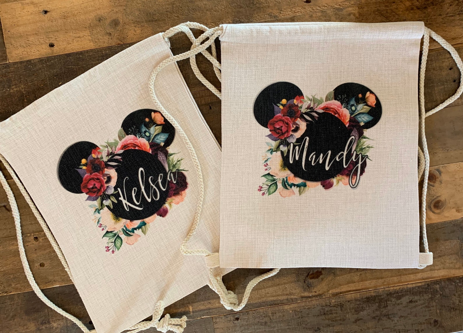 Disney Backpack Disney Bag Custom Disney Drawstring | Etsy