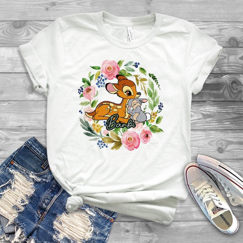 Bambi Thumper Shirt, Old School Bambi, Bambi Ears Bleached, Faline Deer ...