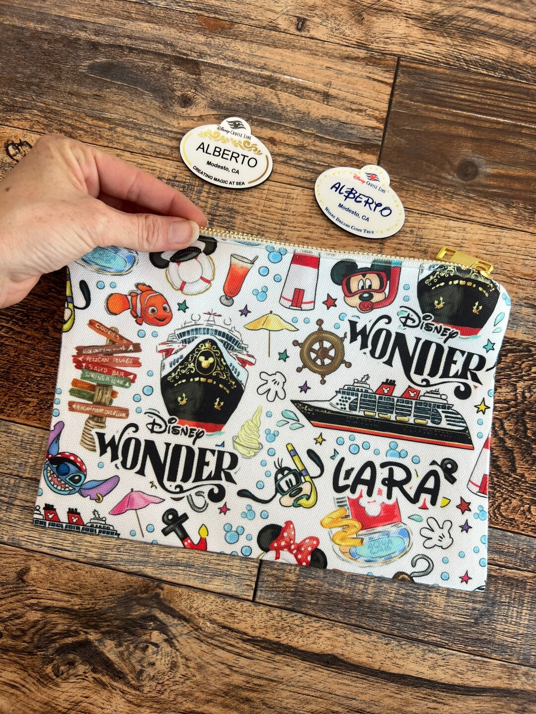 Disney Cruise Pouch, Disney Cruise Wonder Bag, Magic Cruise Makeup Bag ...