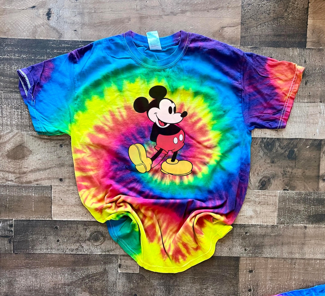 Mickey Retro Tie Dye Tee, Disney Tie Dye, Retro Mickey Mouse Shirt ...