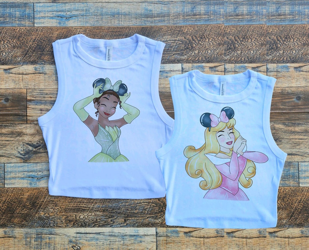 Princess Crop Tank Top, Princess Kids Tshirt, Womens Ariel Baby Tee ...