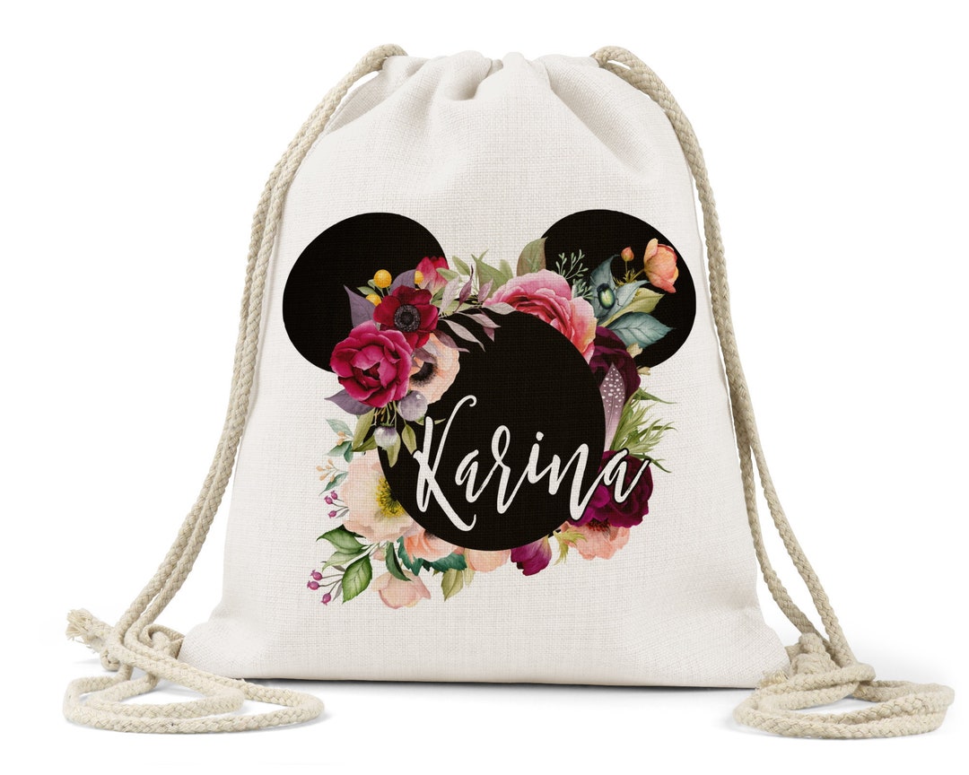 Disney Backpack, Disney Bag, Custom Disney Drawstring Backpack, Disney ...