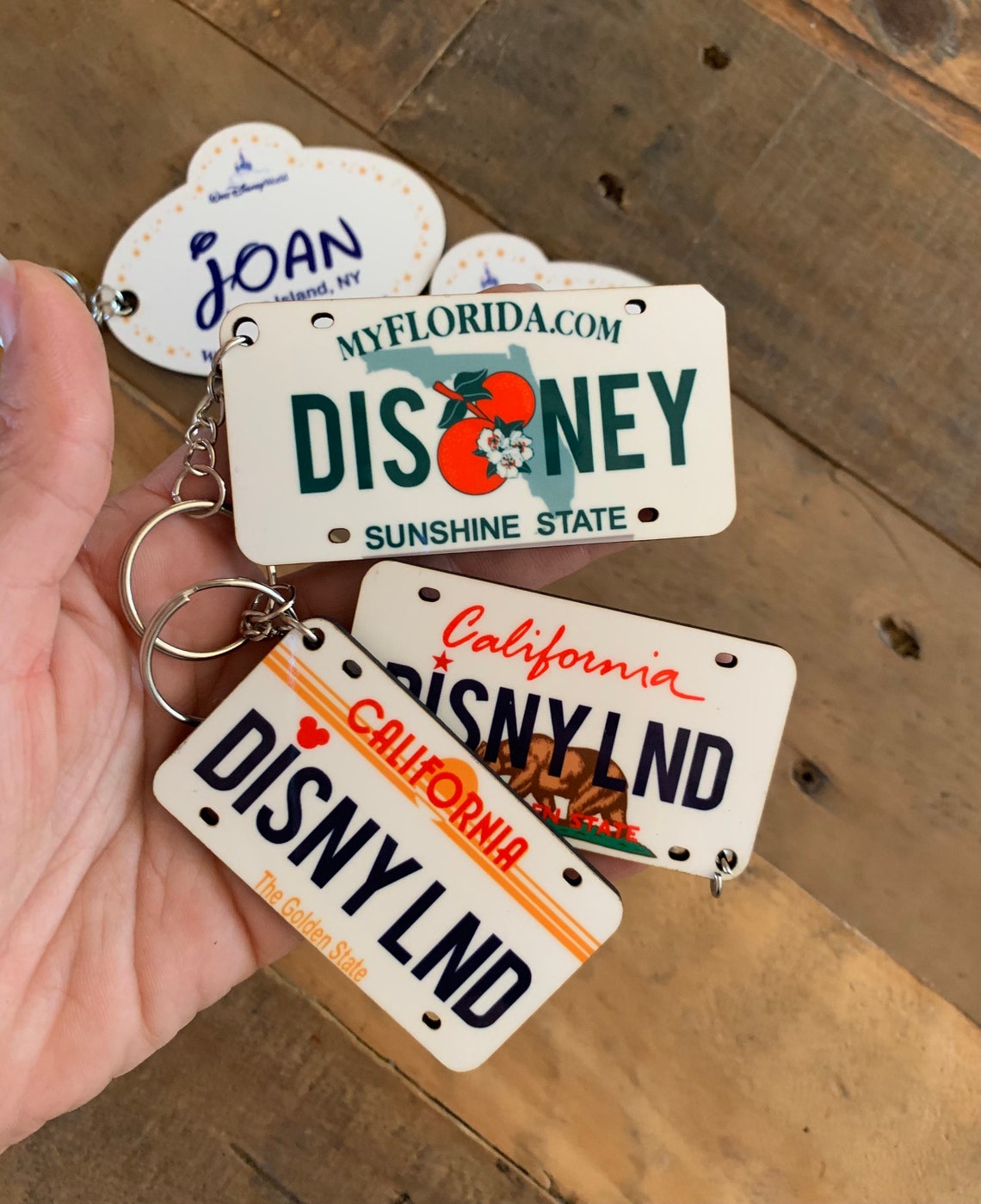 Personalized disney keychain disneyworld keychain disneyland | Etsy