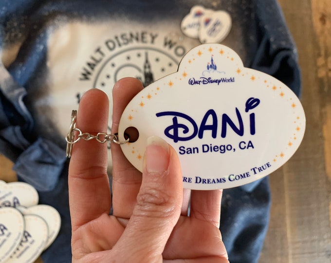 Custom Disney Keychain, Disney Name Key Chain, Disney Name Tags ...