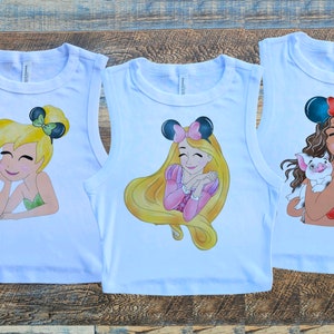 Princess Crop Tank Top, Princess Kids Tshirt, Womens Ariel Baby Tee ...