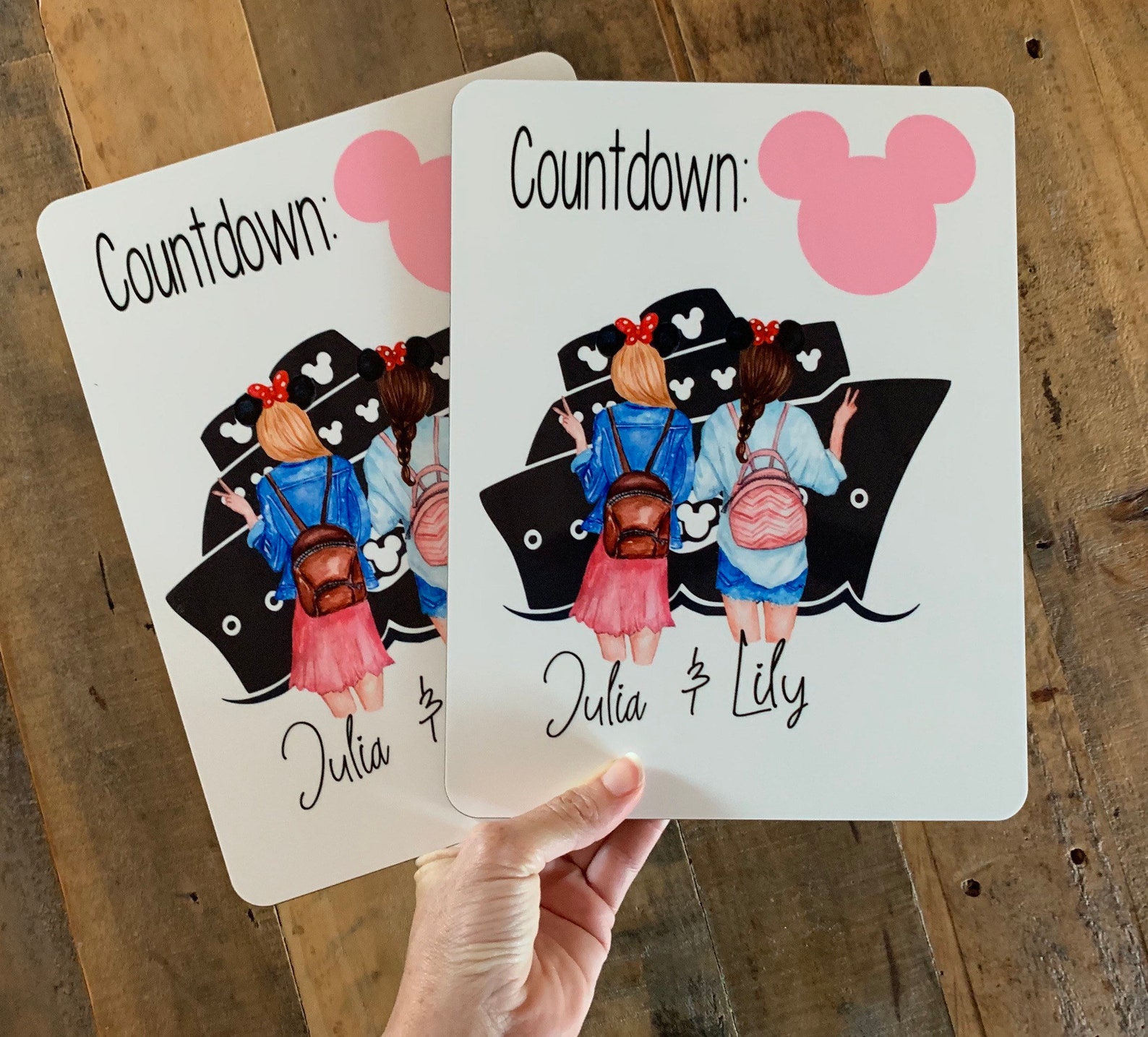 Disney Countdown Disney Best Friends Wall Art Disney Wall | Etsy