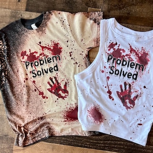 Bloody Halloween Crop, Problem Solved Costume Tee, Horror Night HHN ...