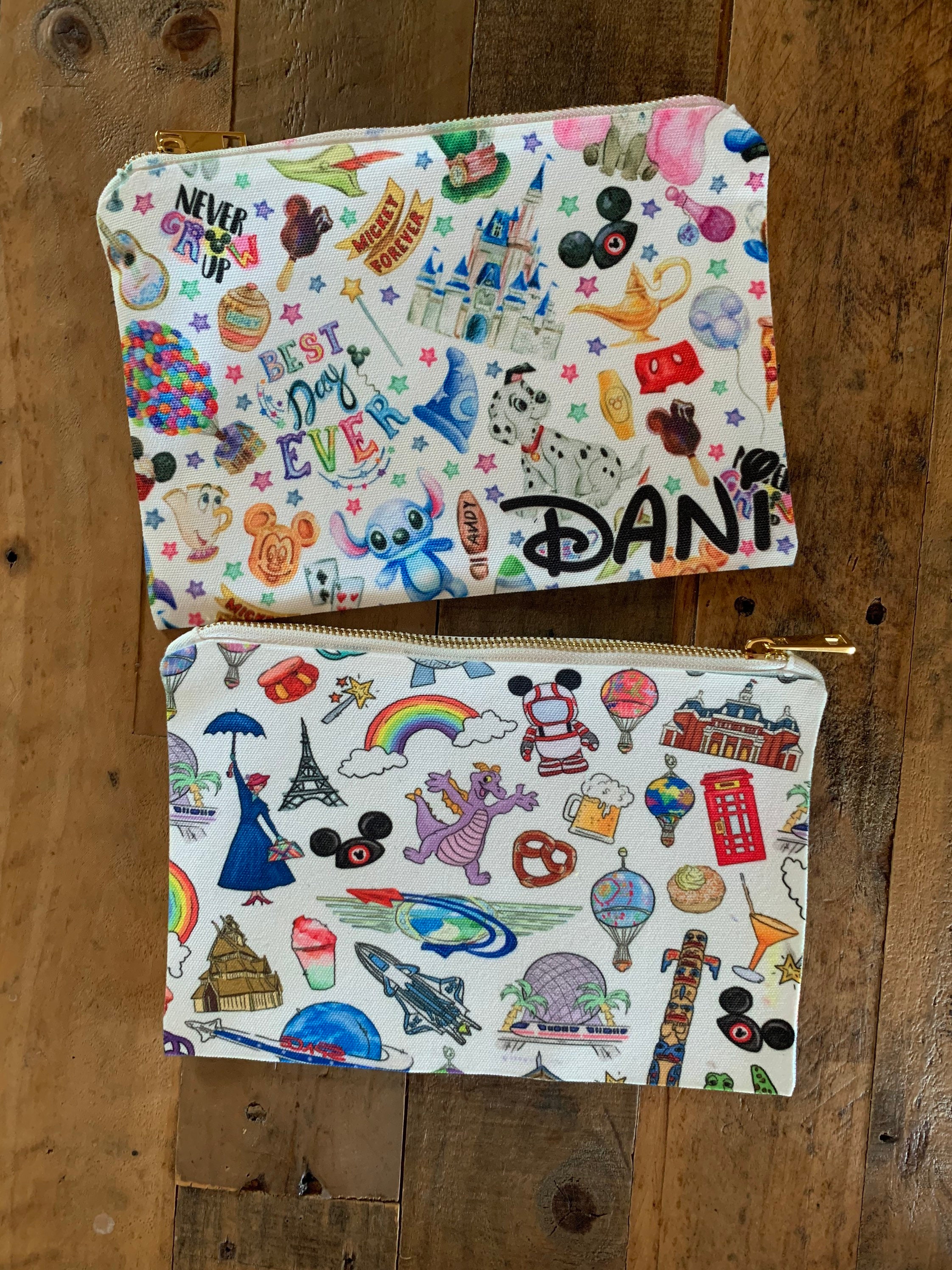 Disney parks pouch disney clutch disney makeup bag disney | Etsy