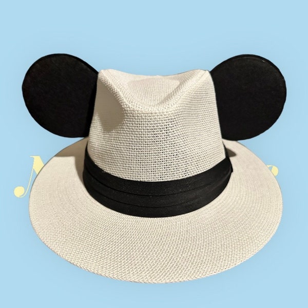 Mickey Ears Straw Hat - Etsy
