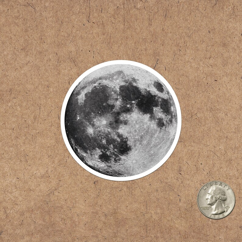 Moon Phase Sticker Set: Laminated Space Stickers - Etsy