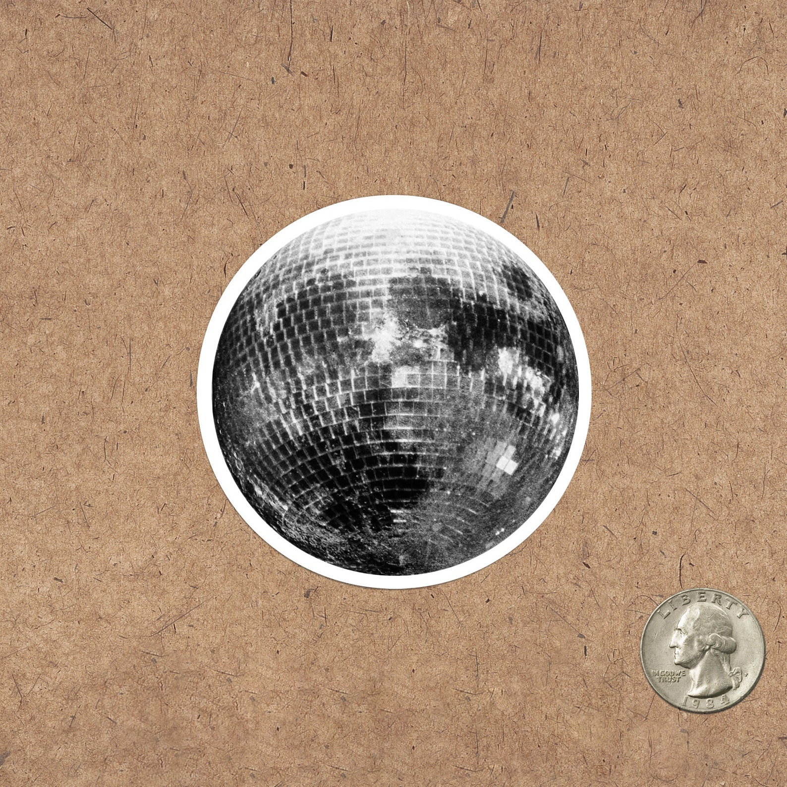 Disco Moon Sticker Disco Ball Sticker Disco Laptop Sticker - Etsy