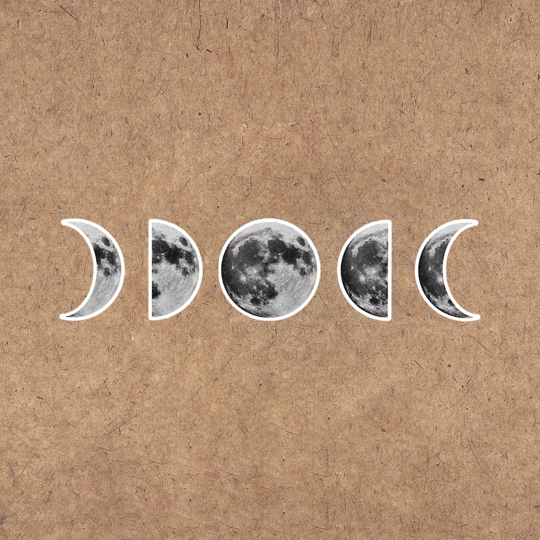 Moon Phase Sticker Set: Laminated Space Stickers - Etsy