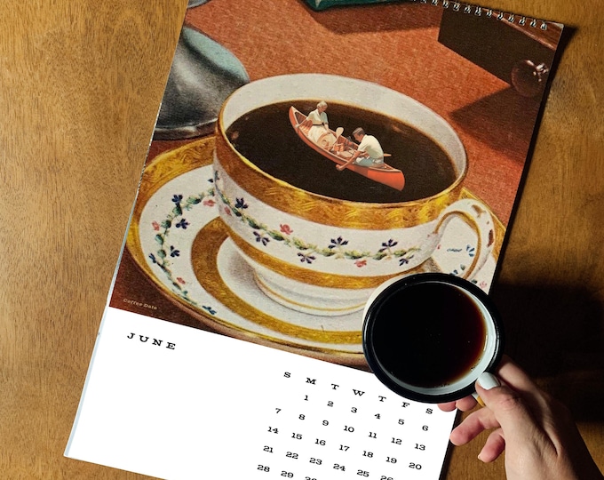 Vintage Coffee Collage Calendar 2026: Coffee Lover Gift - Etsy