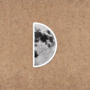 Moon Phase Sticker Set • Full Moon • Half Moon • Crescent Moon • Space ...