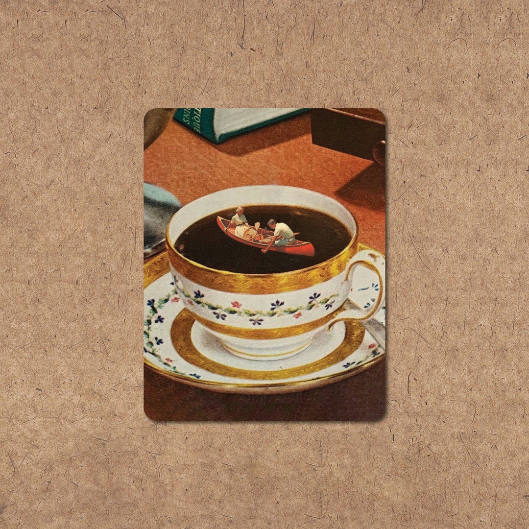 Vintage Coffee Collage Sticker • Coffee Sticker • Laptop Sticker ...