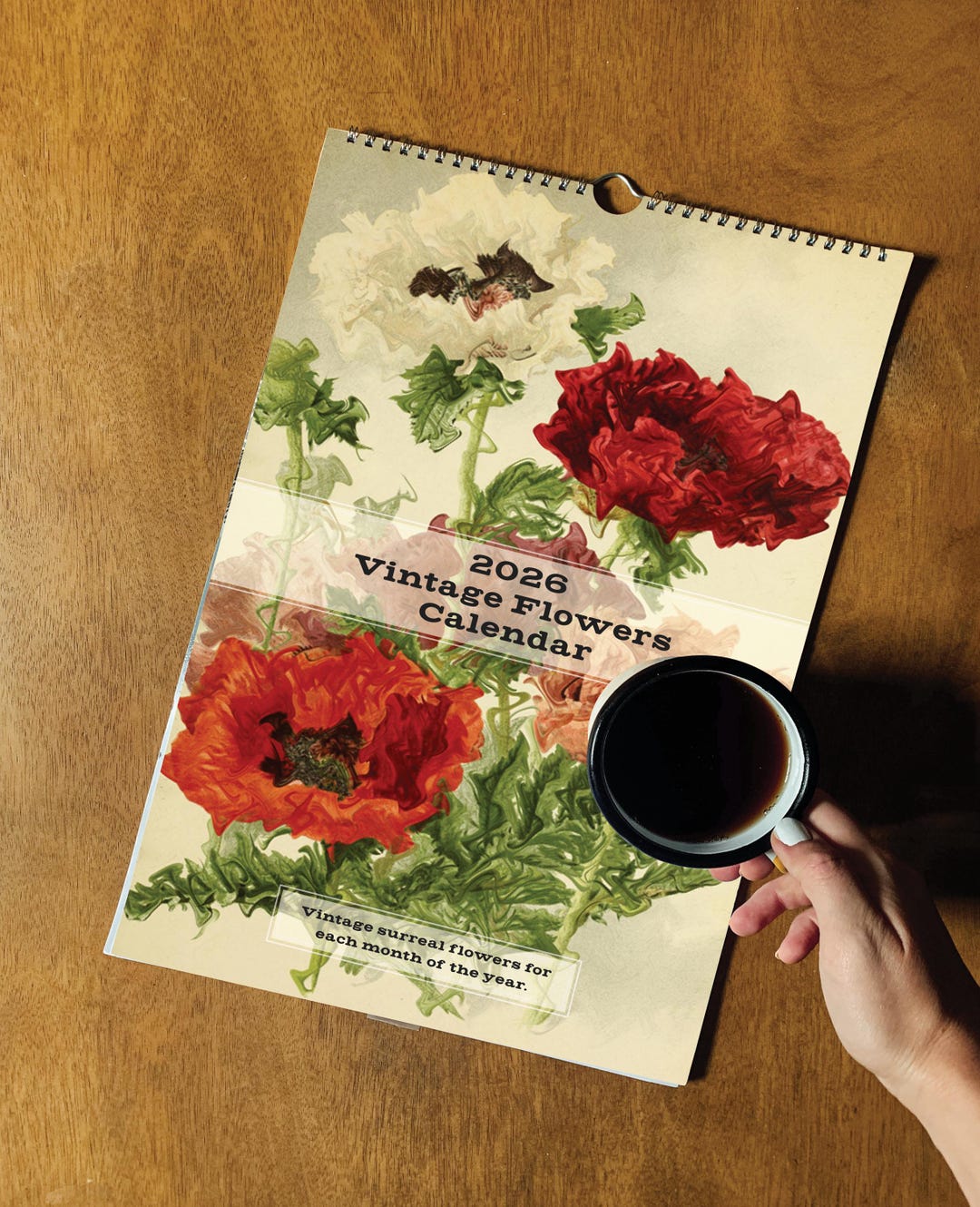 Vintage Surreal Flower Art Calendar 2026: Dreamy Floral Design - Etsy