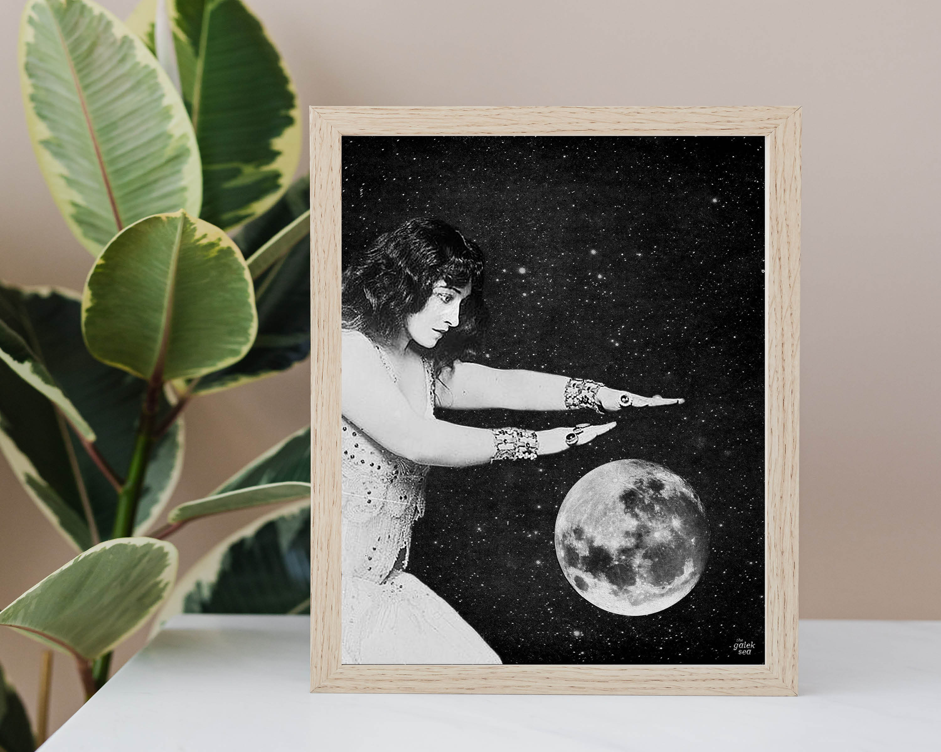 Fortune Teller & Moon Print Space Artwork Astrology Decor - Etsy