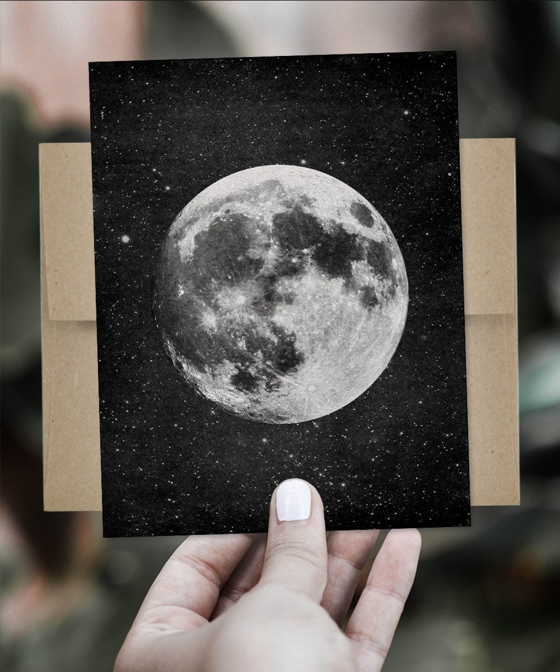 Moon Card • Space Card • Any Occasion - Etsy