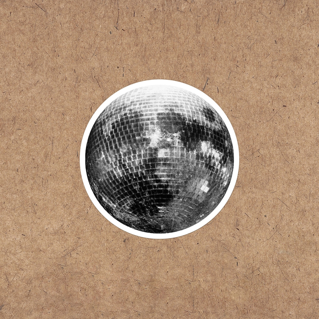 Disco Moon Sticker • Disco Ball Sticker • Disco Laptop Sticker & Water ...