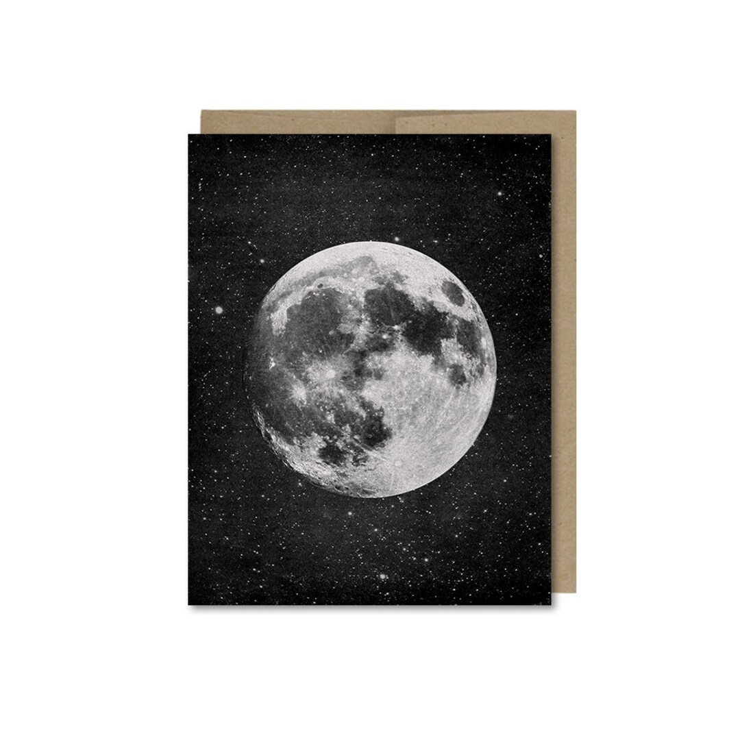 Moon Card • Space Card • Any Occasion - Etsy