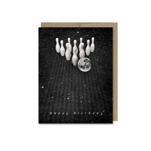 Bowling Birthday Card • Birthday Gift for Friend • Vintage Bowling ...